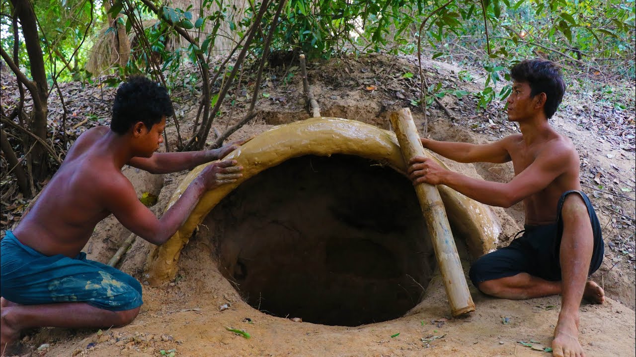 Primitive Tool: Building an Underground House by Hand