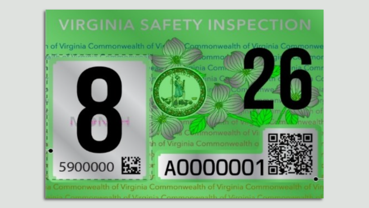 Virginia has new vehicle state inspection stickers
