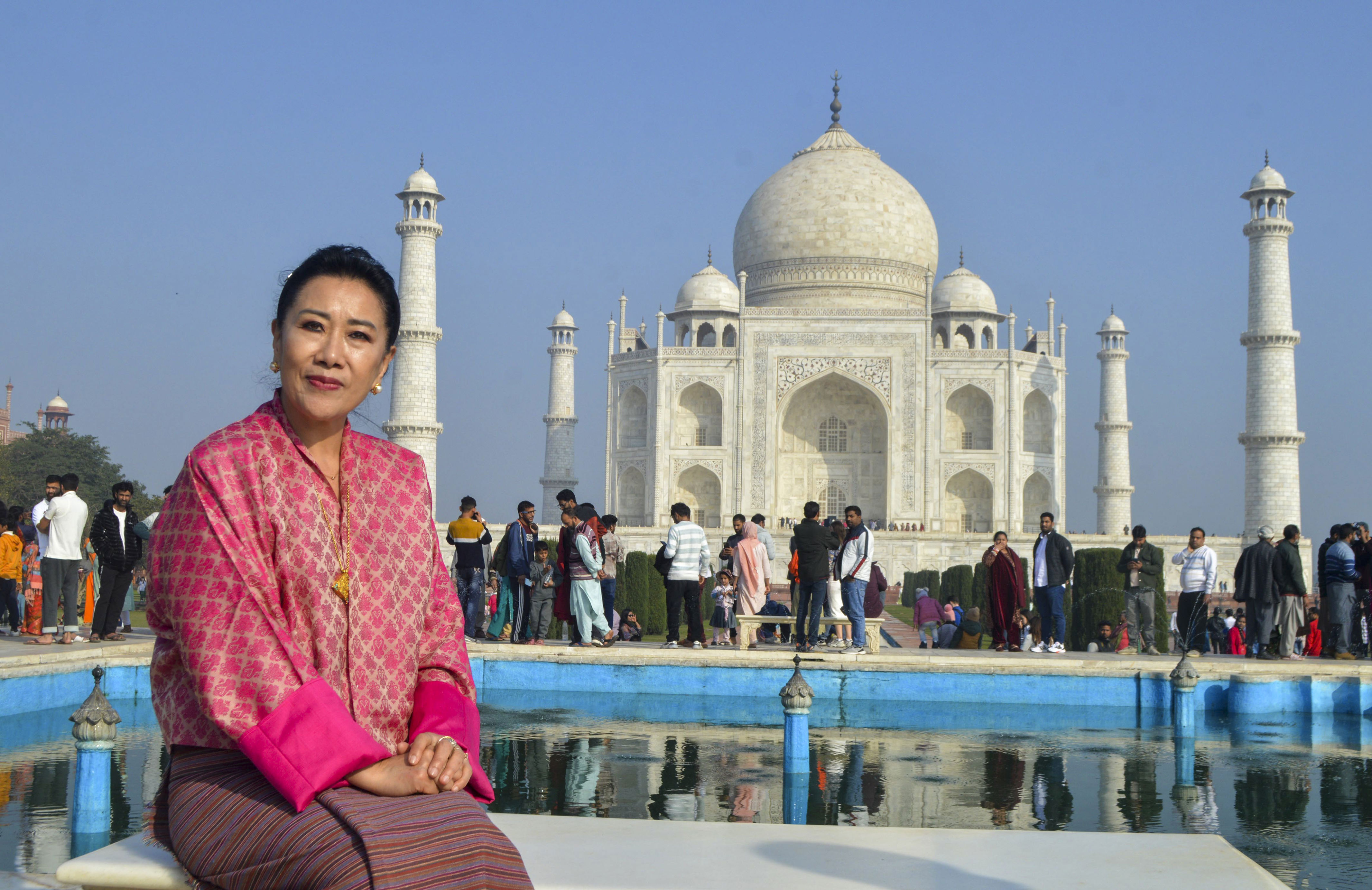 Bhutan Queen Mother Tshering Yangdon visits Taj Mahal