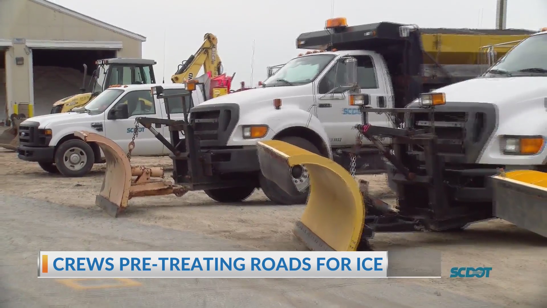 SCDOT crews pre-treating roads for icy conditions