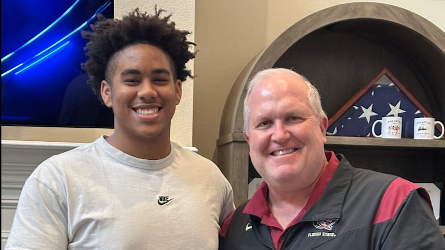 Florida State OL Coach Herb Hand Checks In On Two Lone Star State Blue ...