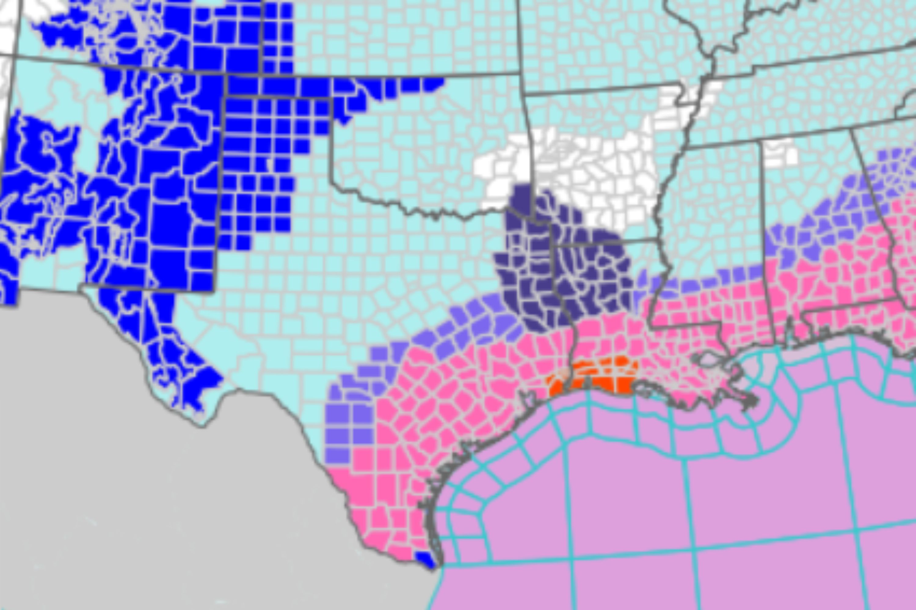 Texas Snow Map Shows Counties Facing Blizzard Warning