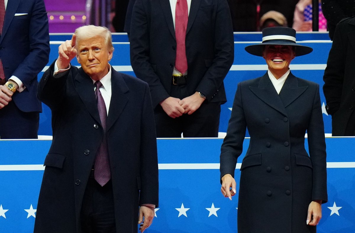 Donald Trump celebrates at Capital One Arena