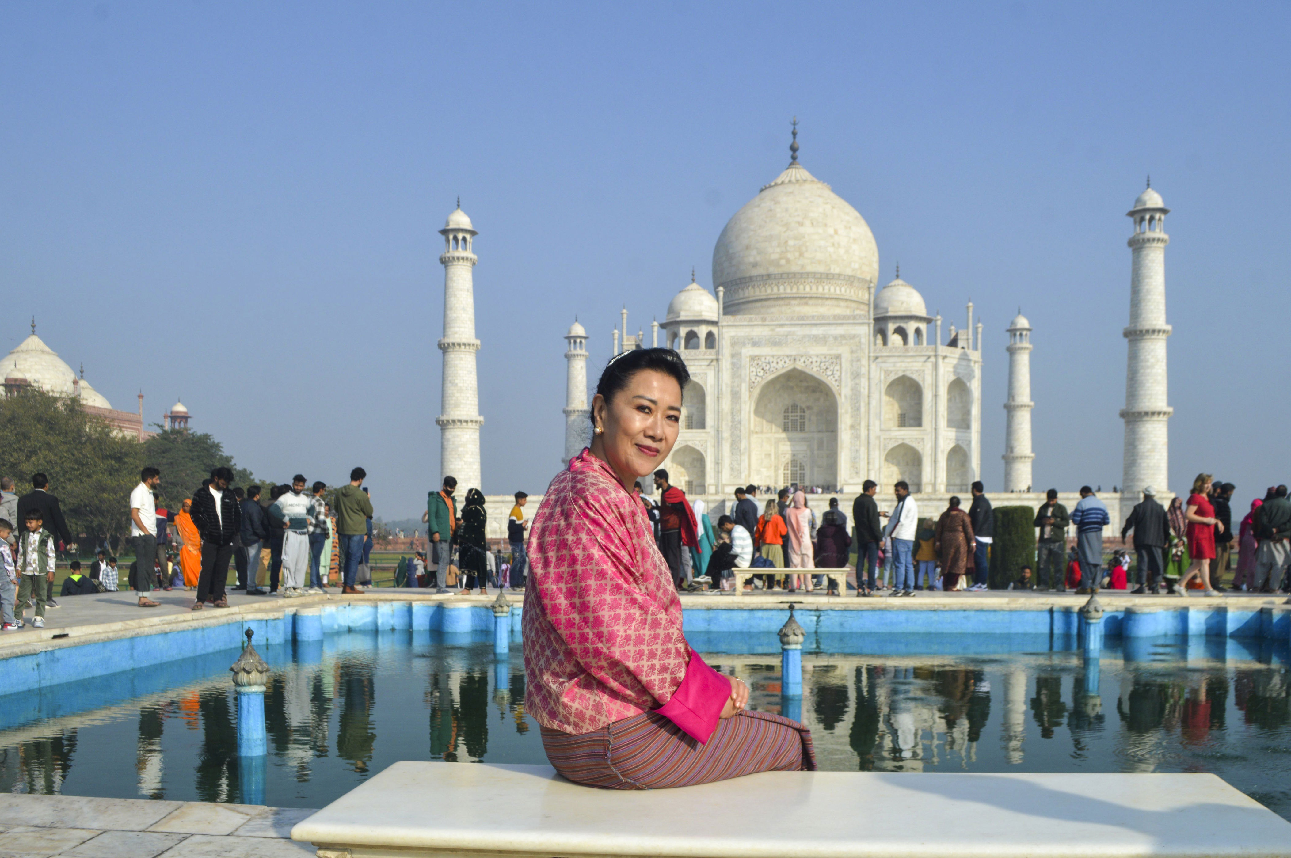 Bhutan Queen Mother Tshering Yangdon visits Taj Mahal