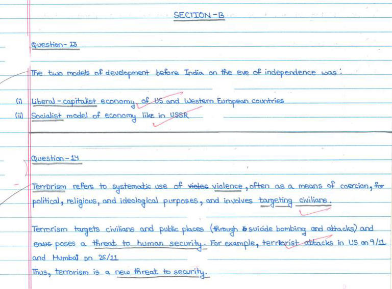 CBSE Topper Answer Sheet Class 12 Political Science 2025, Download PDF