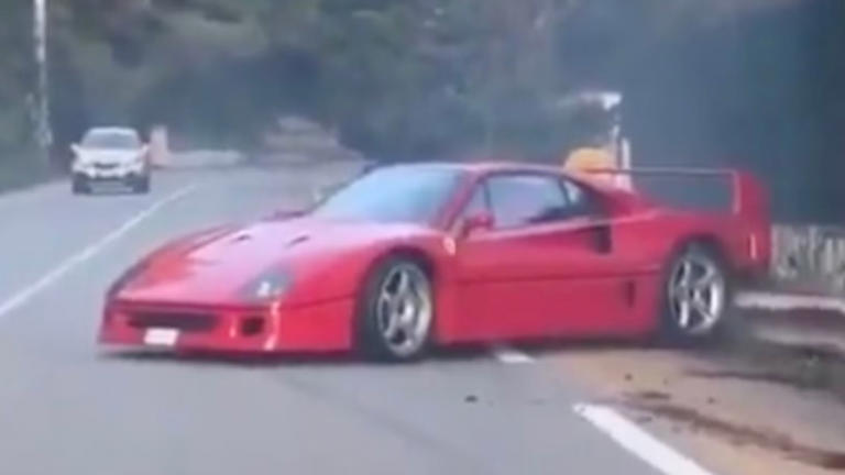 Lando Norris’ Ferrari F40 Damaged in Monaco Crash