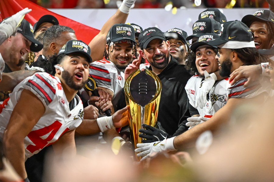 Fans celebrate at Ohio Stadium, practice facility after Buckeyes ...