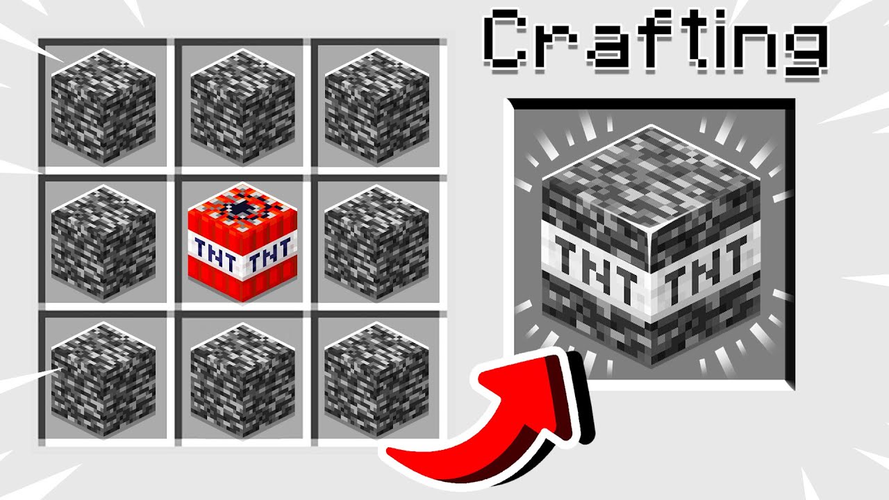 How to Craft TNT Out Of Any Block In Minecraft!