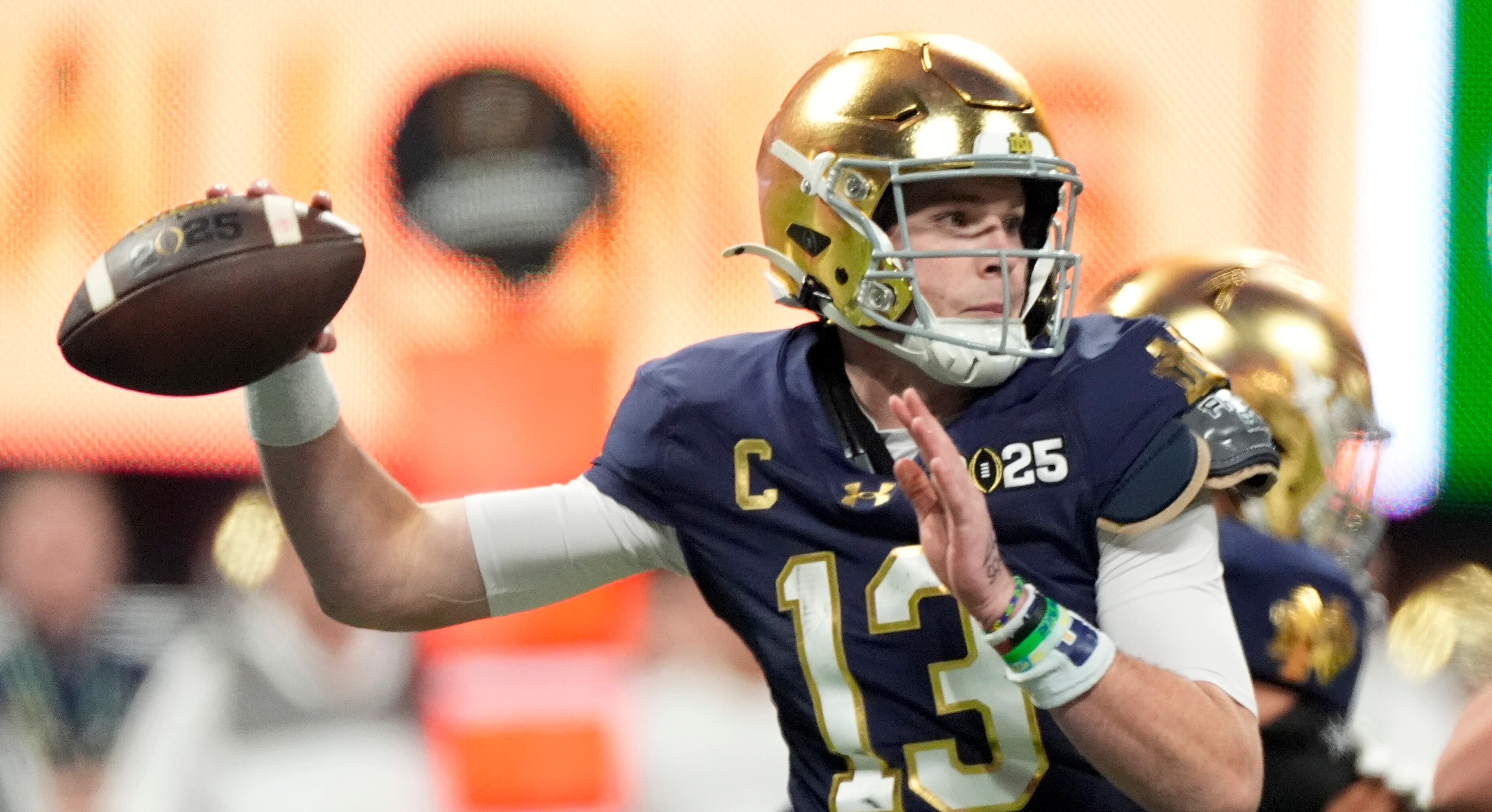 Riley Leonard chooses not to run at Notre Dame’s Pro Day