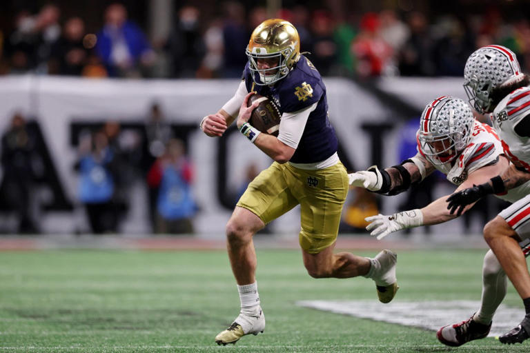 Pat McAfee mocks Darius Butler for calling Notre Dame QB Riley Leonard ...