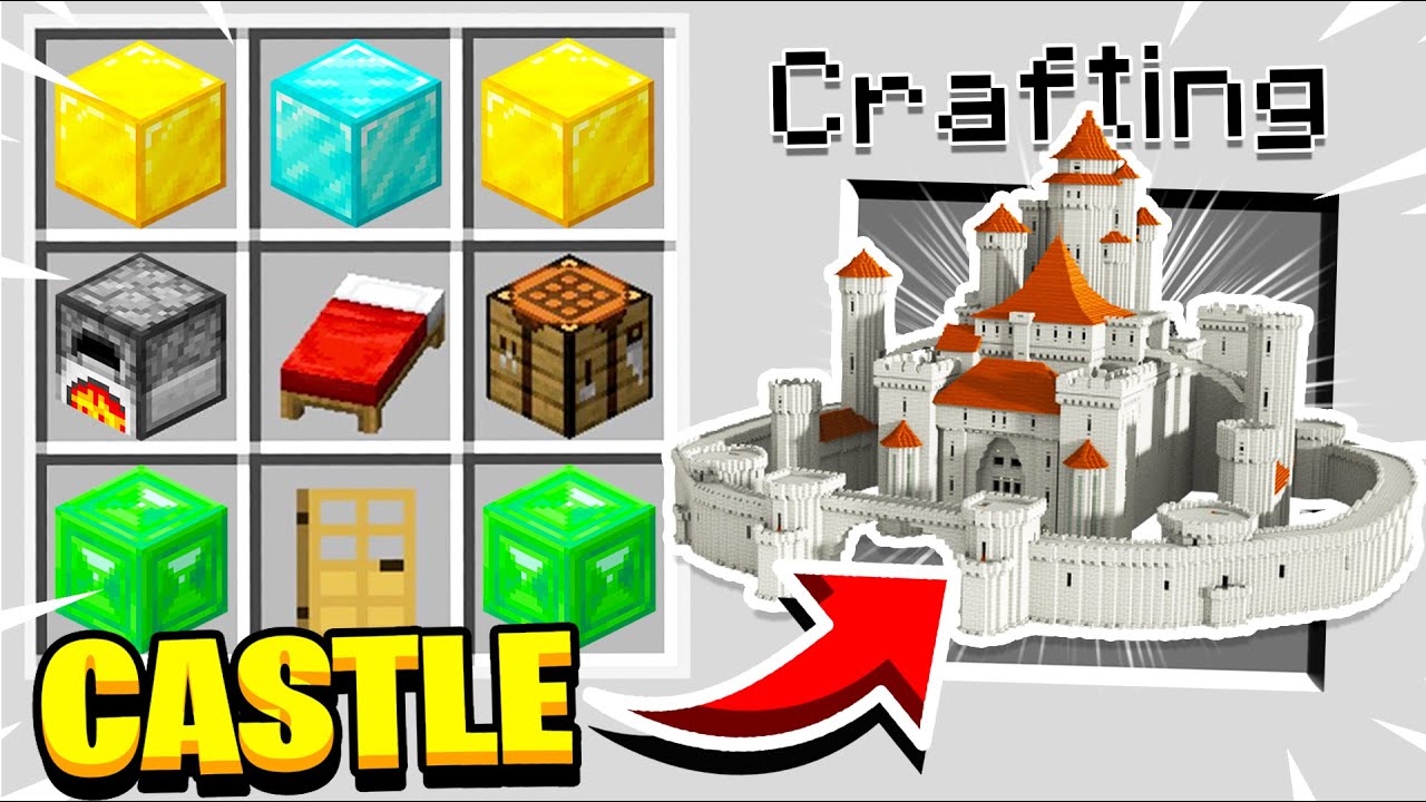 How to CRAFT Instant CASTLES from ANY BLOCK in Minecraft!