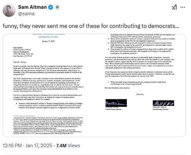 Tech boss Sam Altman's humiliating clapback that silenced Democrats