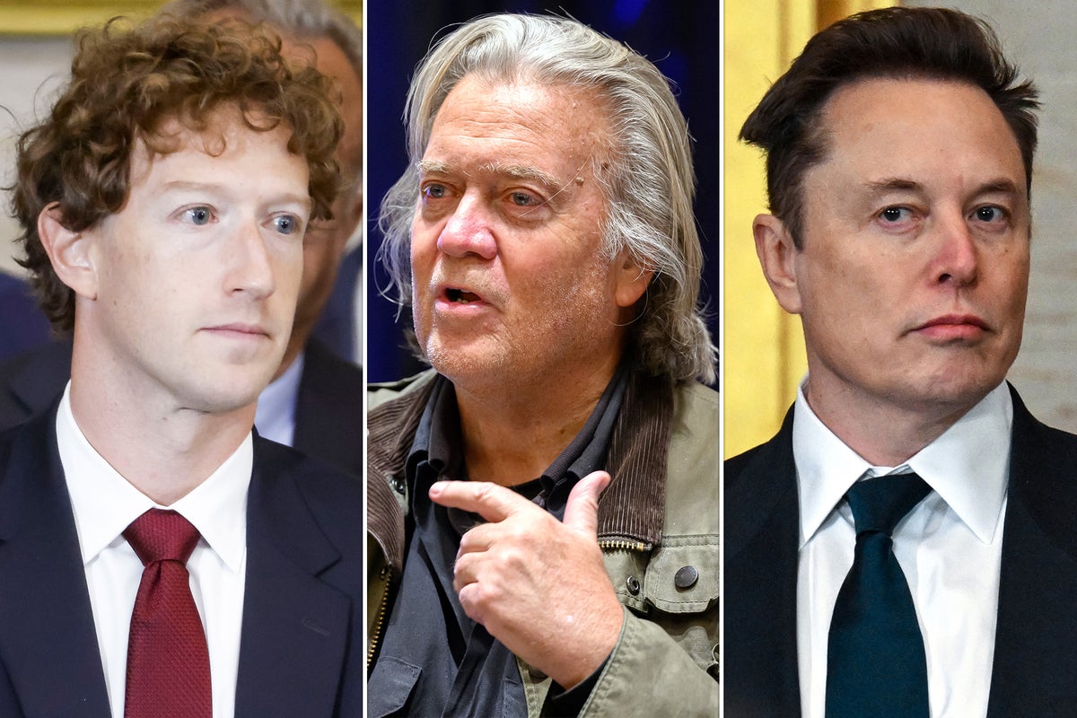 Steve Bannon says Trump ‘broke’ tech bros Musk and Zuckerberg - who don ...