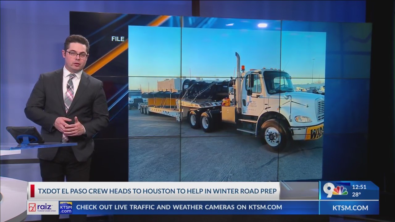 TxDOT El Paso crew heads to Houston to help in winter road prep