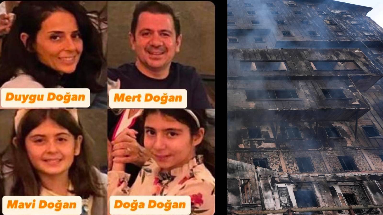 Bolu'daki Grand Kartal Otel yangınında Doğan çifti 2 çocuğuyla can verdi