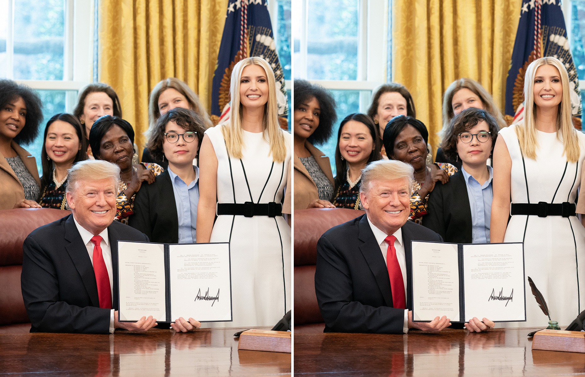 Can you spot the differences between these two images of Donald Trump?