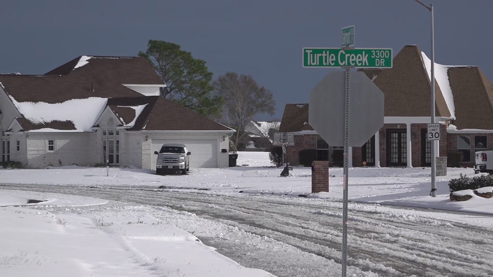 Ebonee Coleman is showing off the winter wonderland in Port Arthur