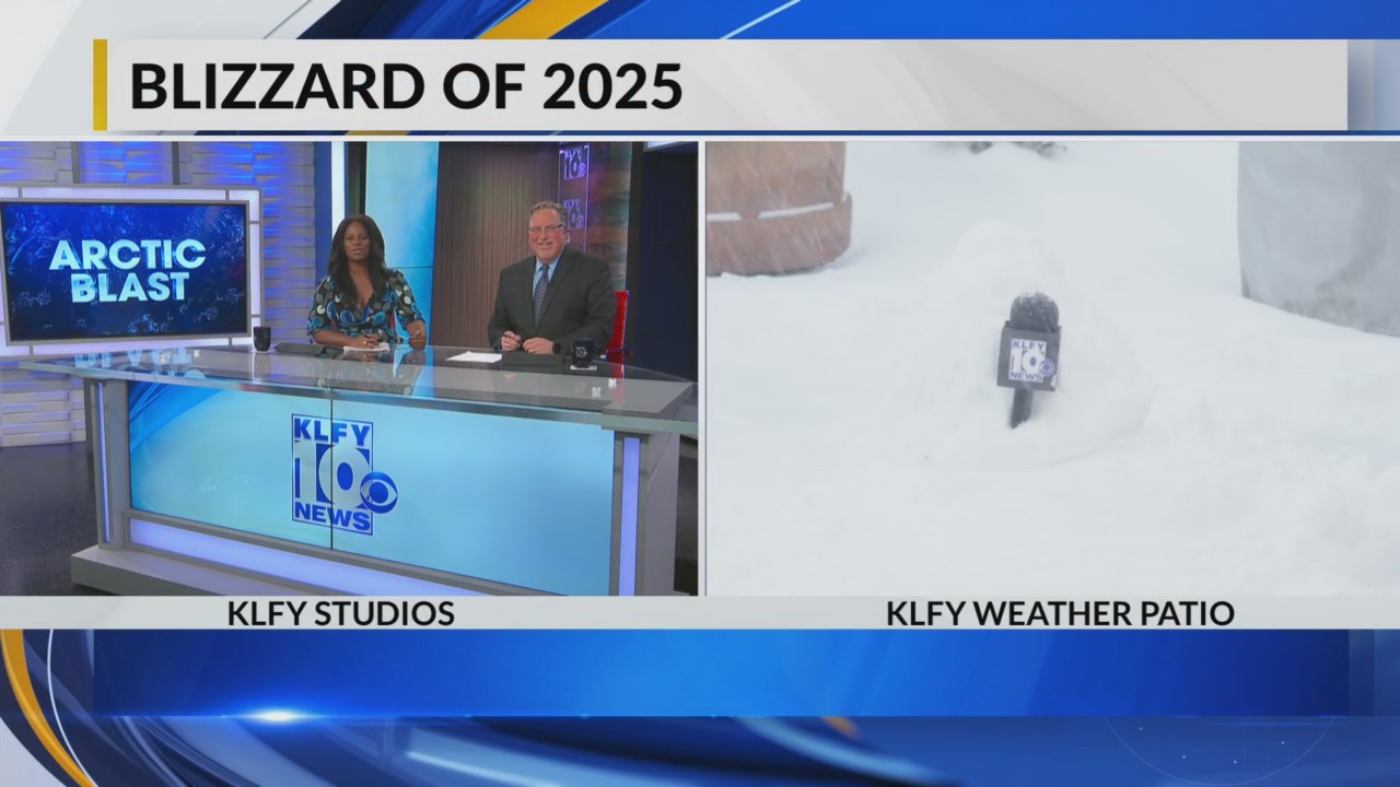 Snowing on the KLFY Weather Patio