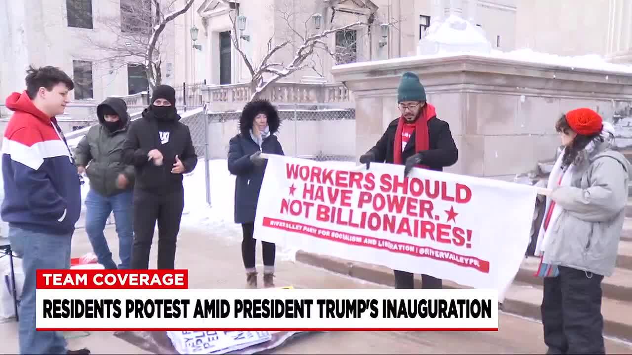 Protest held in Springfield as Trump takes oath of office