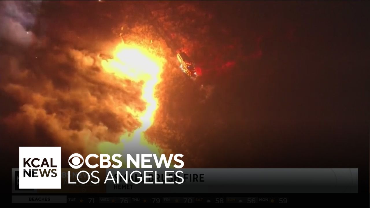 Firefighters put out Chambers Fire in Hemet amid high winds