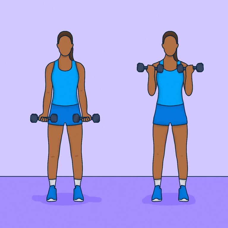 Everything you need for a dumbbell workout at home