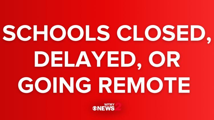 Triad schools delayed, closed, or going remote for Wednesday, Jan. 22