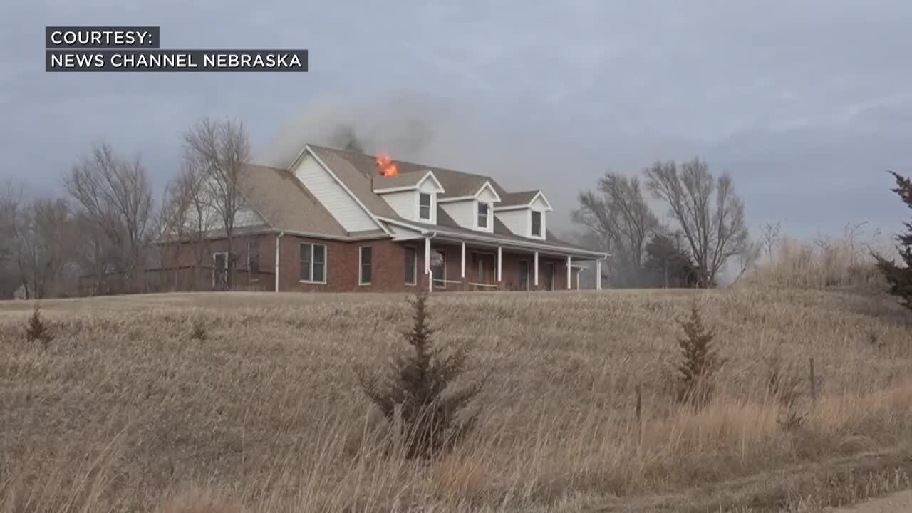 Fire destroys home north of Elm Creek