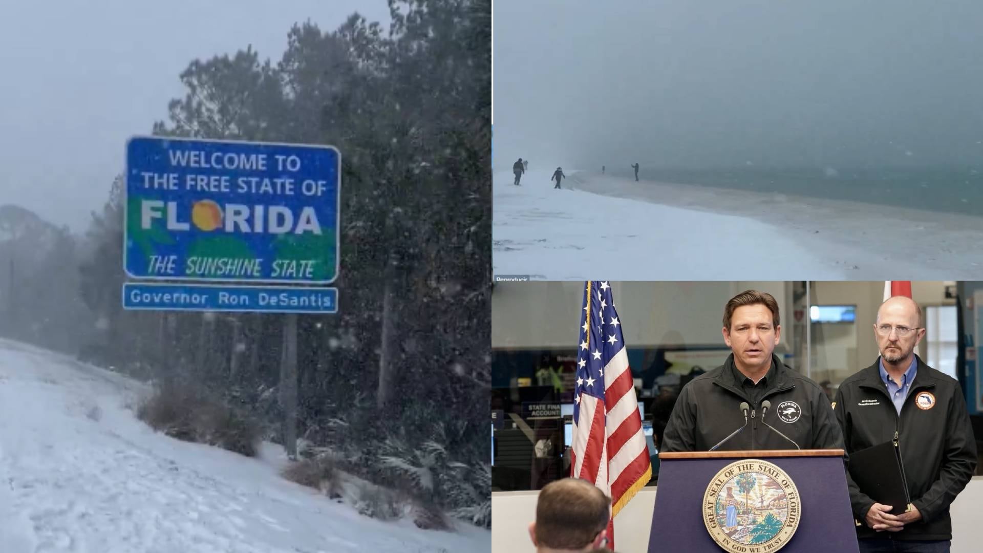 VIDEO: Así las playas de Florida, la ciudad del sol, se cubren de NIEVE ...