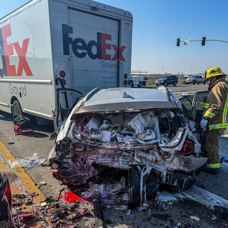 Drowsy driver paints road in Fresno County crash