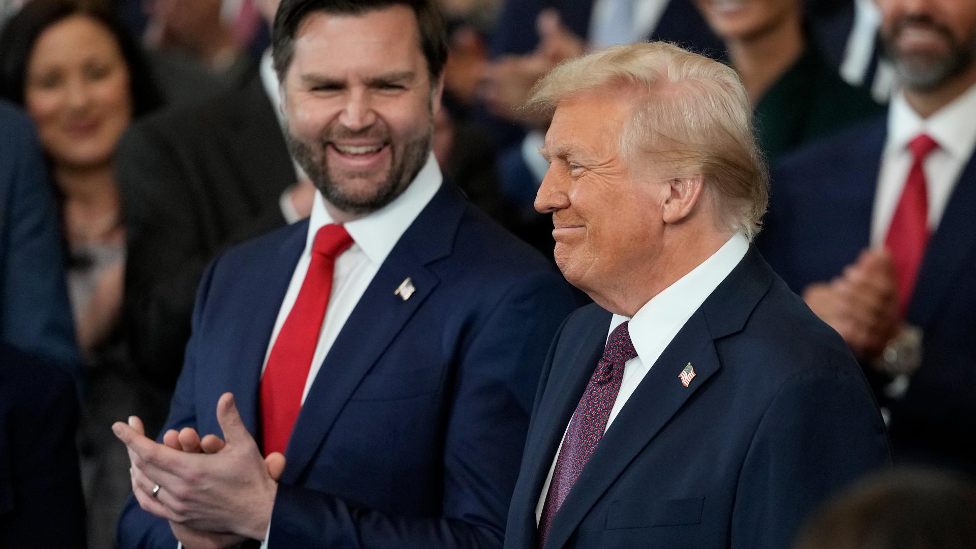 Trump and Vance honored at indoor inaugural parade