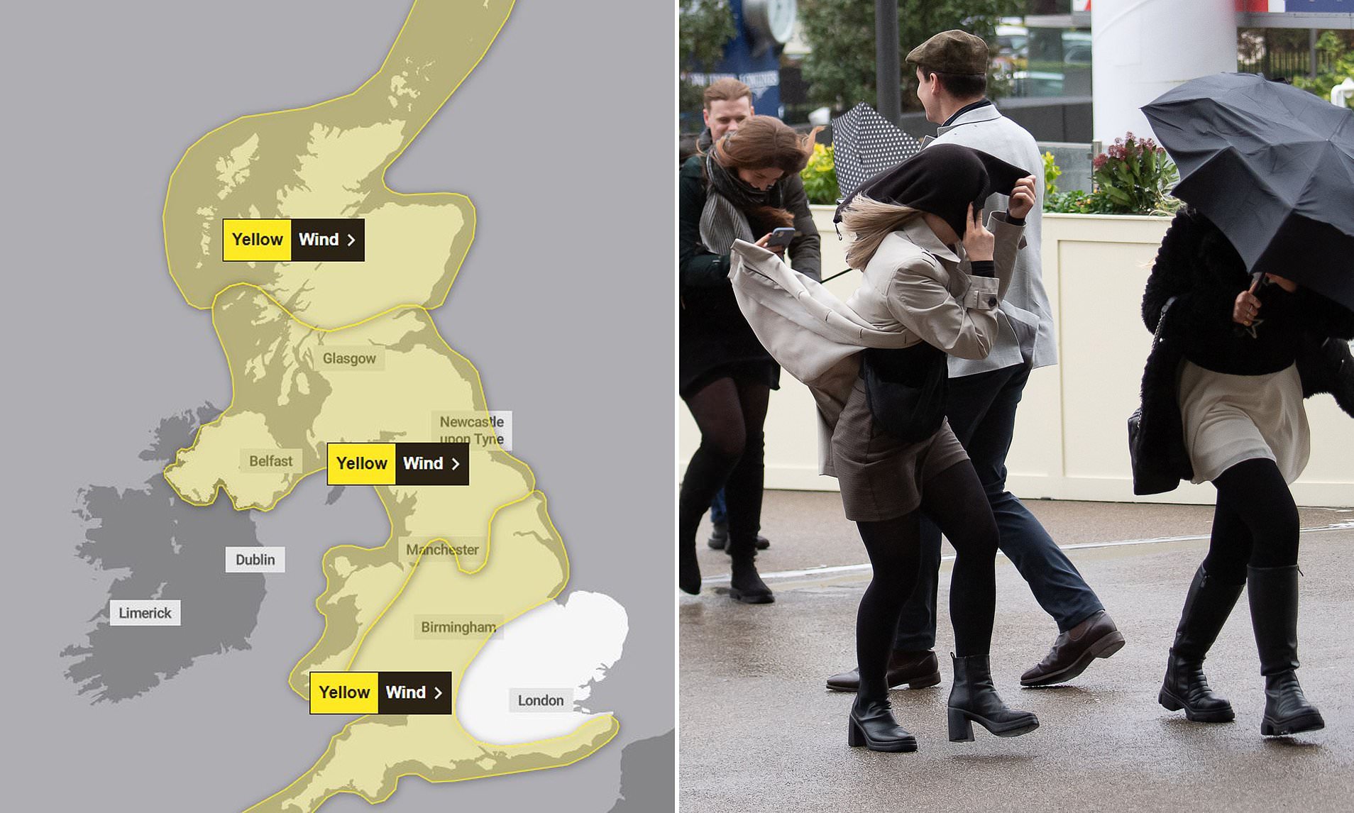 New Storm Eowyn weather map shows where 90mph winds are set to hit