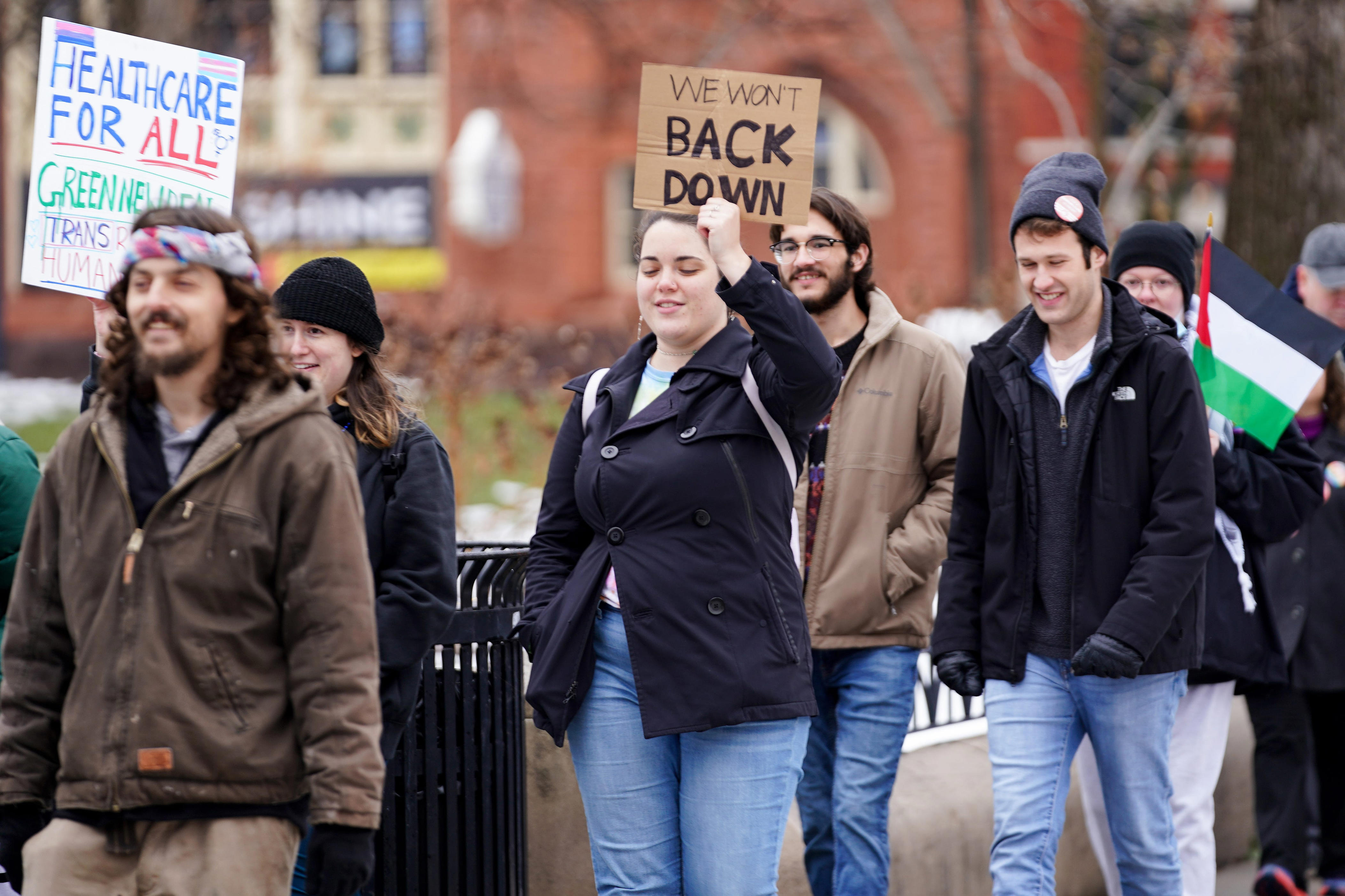 Photos: Protestors rally against Donald Trump before, during ...