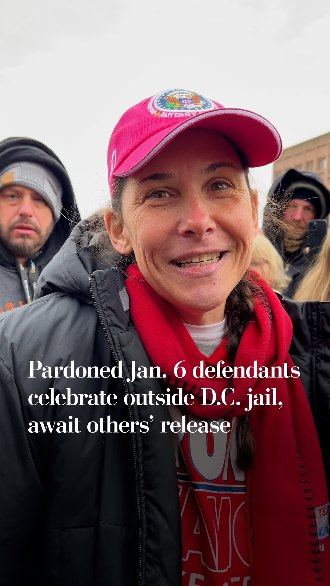 Pardoned Jan. 6 defendants celebrate outside DC jail