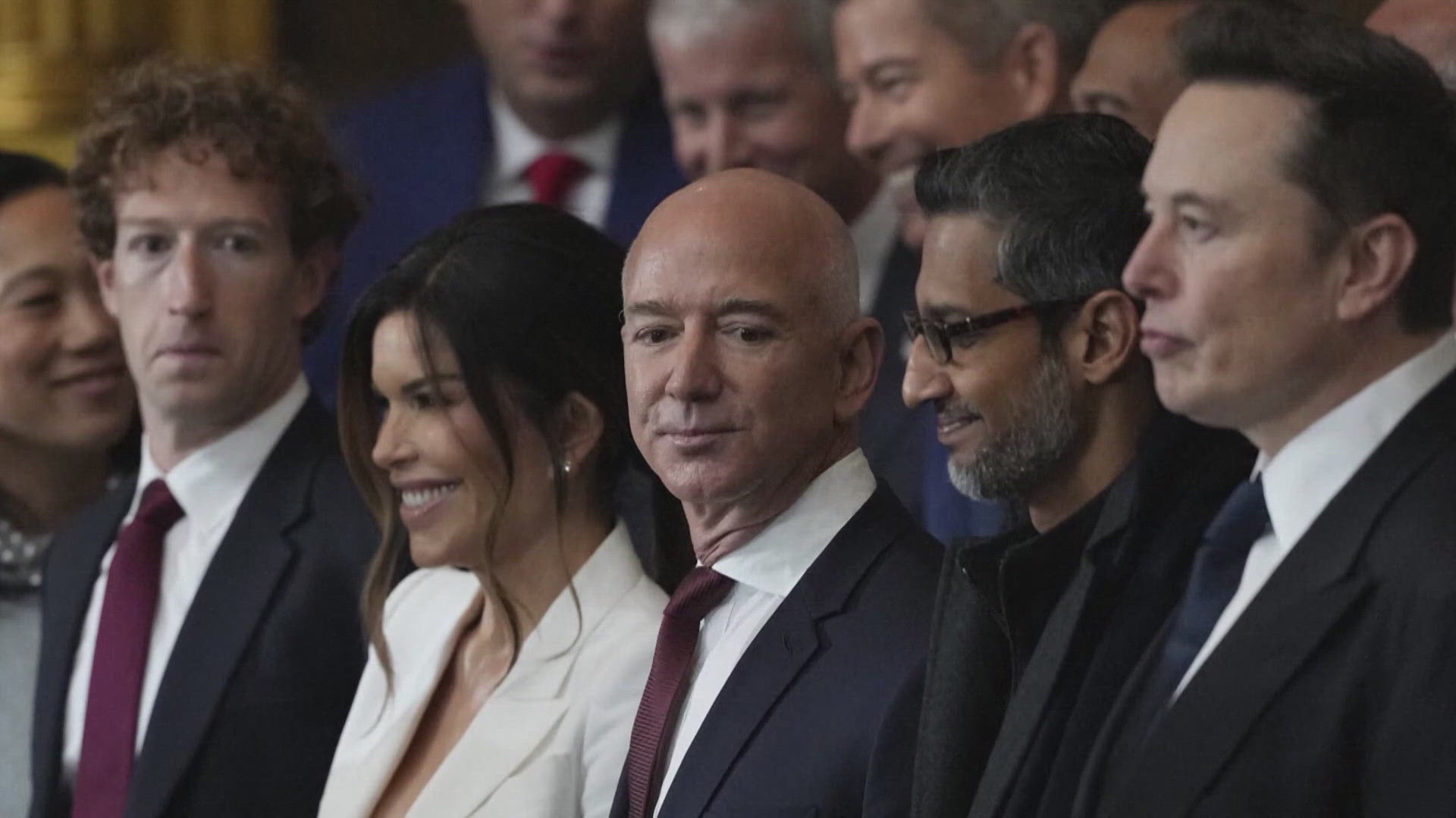 President Trump's ties to big tech on display at inauguration