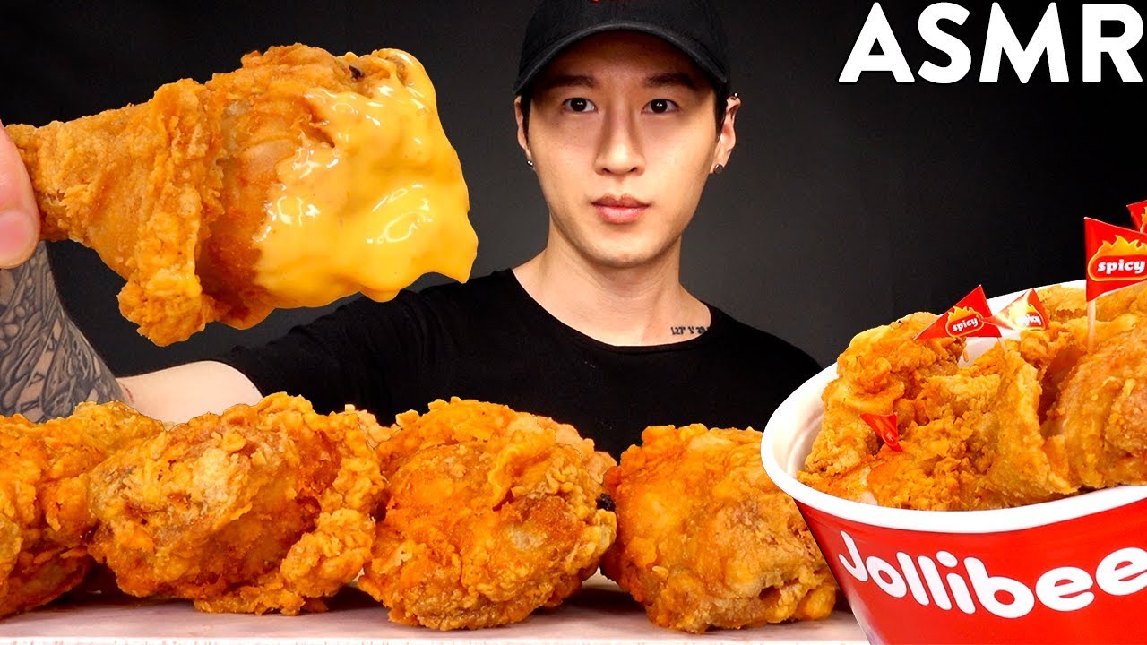 ASMR CHEESY SPICY FRIED CHICKEN TAG (Zach Choi ASMR's) No Talking