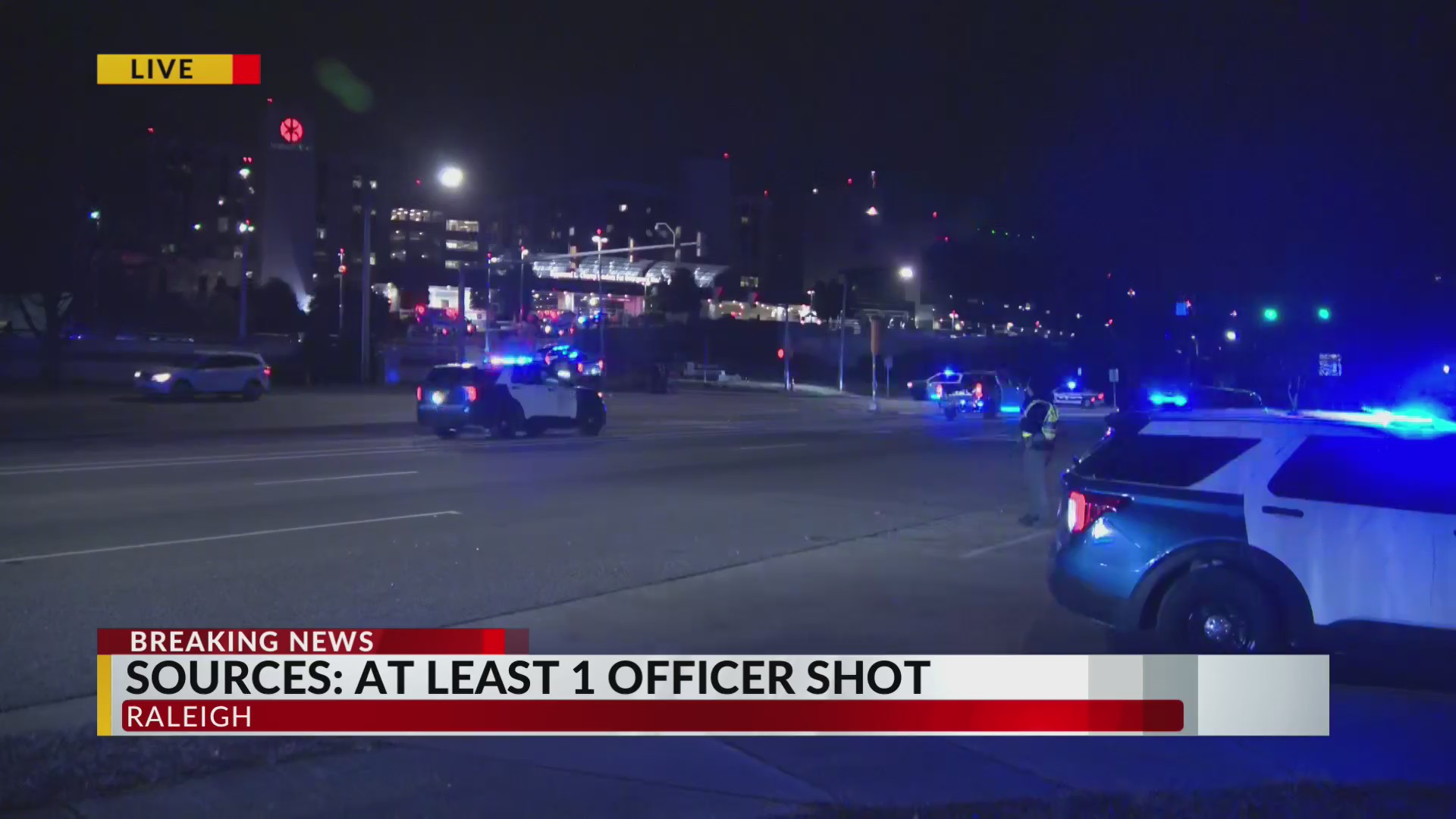 Police at WakeMed after Raleigh officer is shot