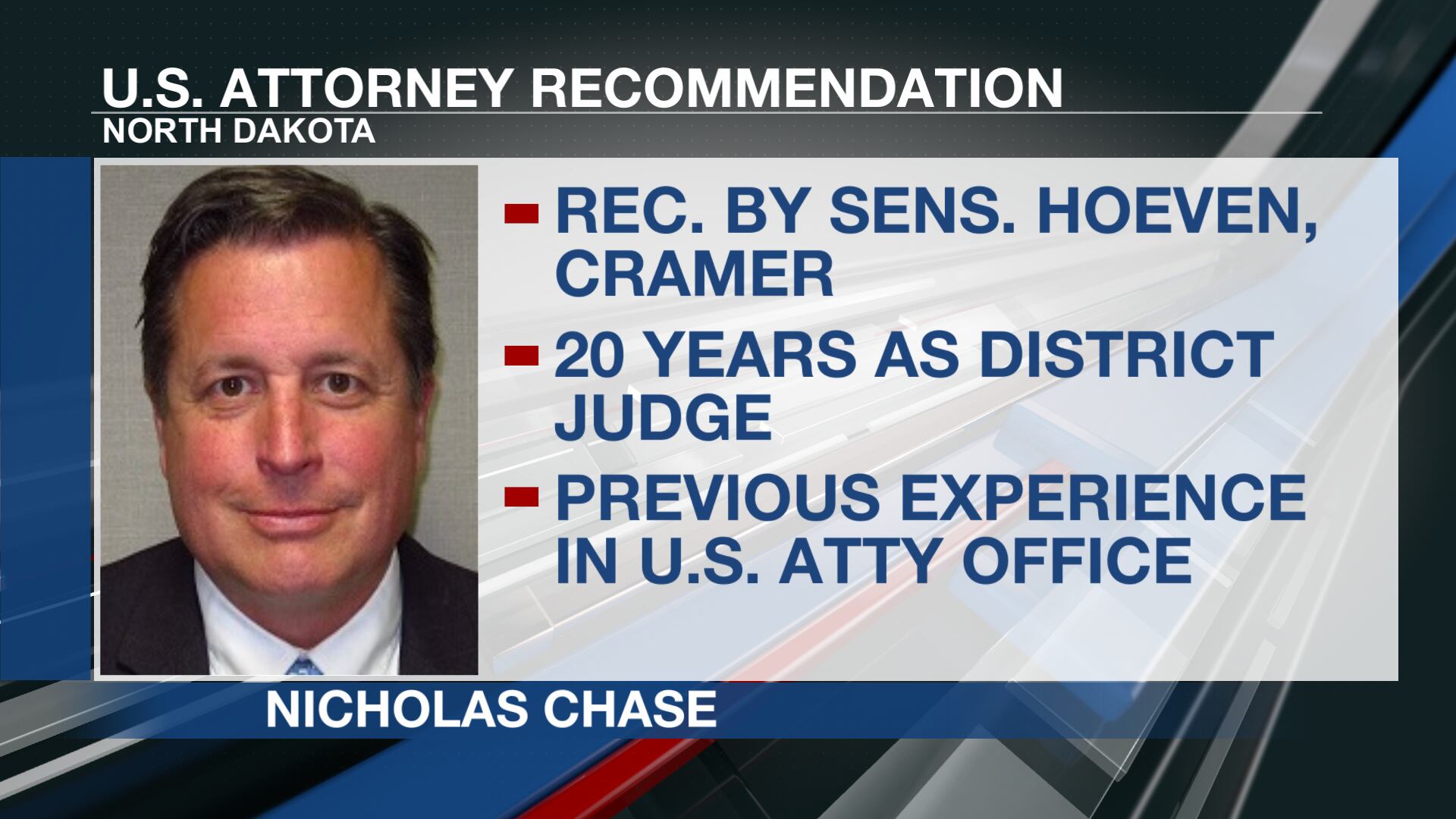 ND Senators recommend Nicholas Chase as state's US Attorney under Trump