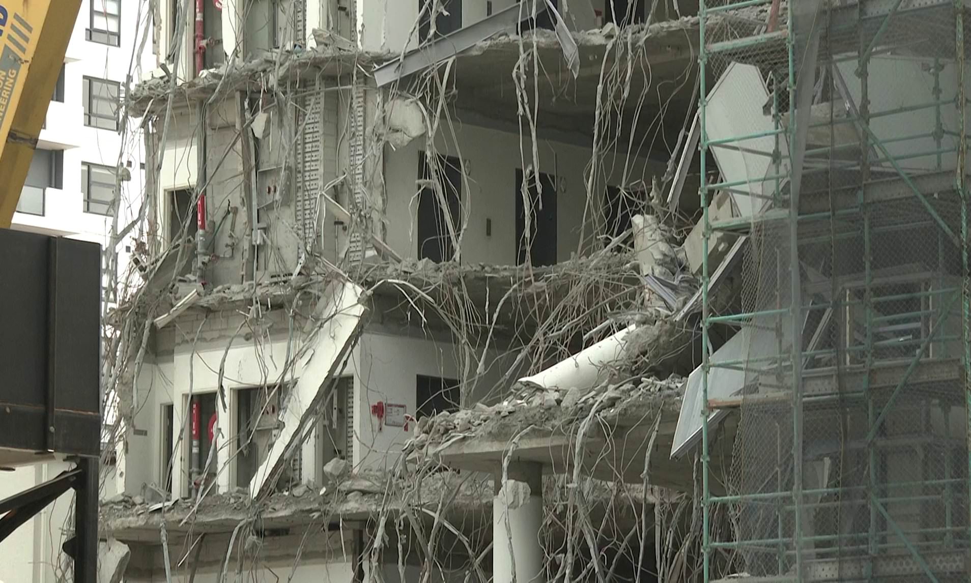 Panic in Sydney as 10-storey building partially collapses