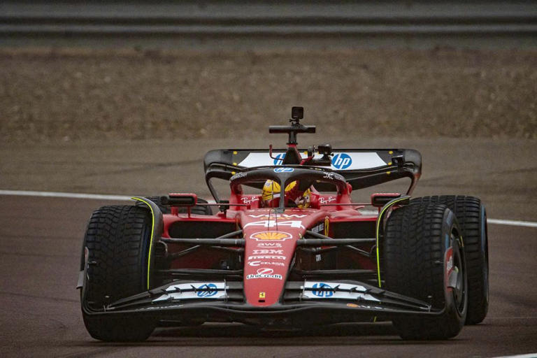 First images emerge as Hamilton makes Ferrari F1 debut at Fiorano