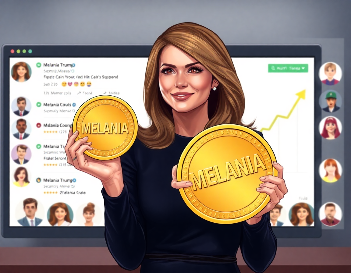Melania Coin tumbles 70% from its peak; Trump Coin falls over 40%