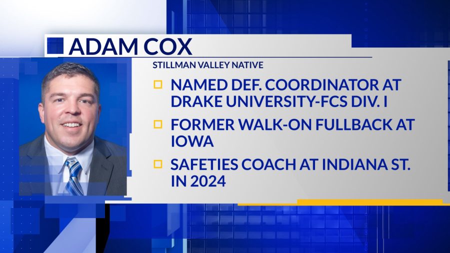 Stillman Valley native Adam Cox named Defensive Coordinator at Drake ...