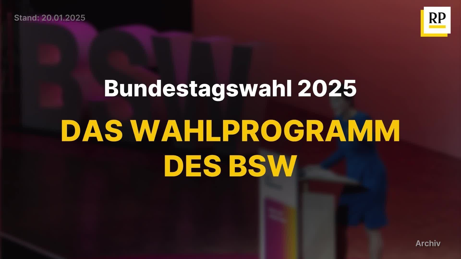Bundestagswahl 2025: Das Wahlprogramm des BSW