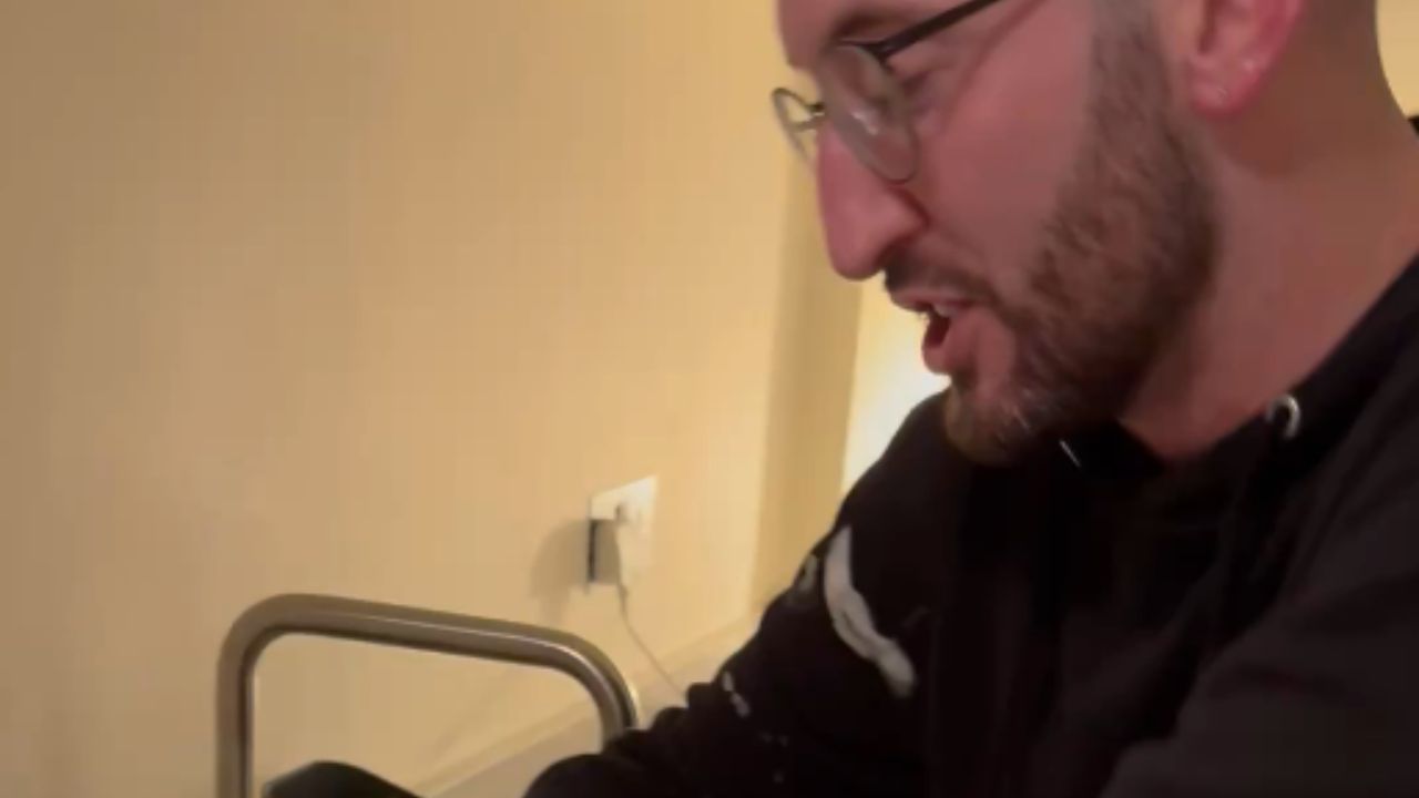 Comical scene as frozen Prosecco bottle almost floods kitchen with ...