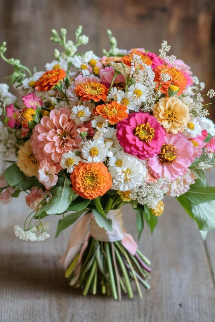 98+ Zinnia Wedding Bouquet Ideas You'll Love 💕