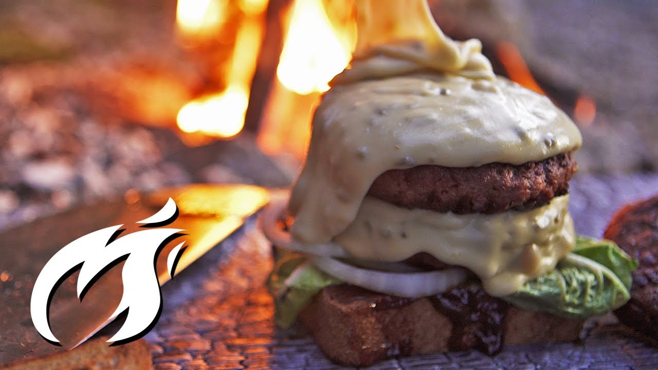 Grilling the Ultimate Beyond Meat Double Cheeseburger Outdoors 🍔🔥