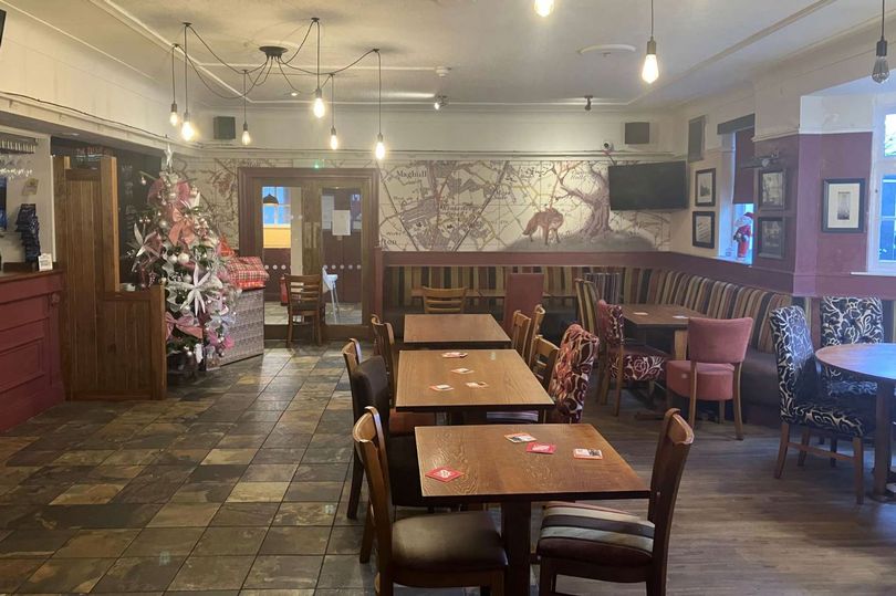 Inside pub with four bedrooms and beer garden on the market for £300,000