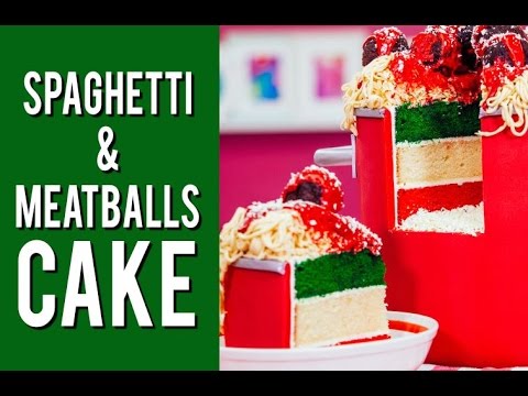 How To Make SPAGHETTI AND MEATBALLS CAKE with a Surprise Inside and ...