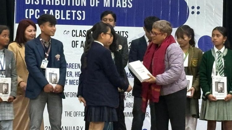Meghalaya students receive educational tablets at Shillong ceremony
