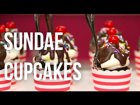 How To Make Ice Cream Sundae CUPCAKES - Chocolate cake, buttercream ...
