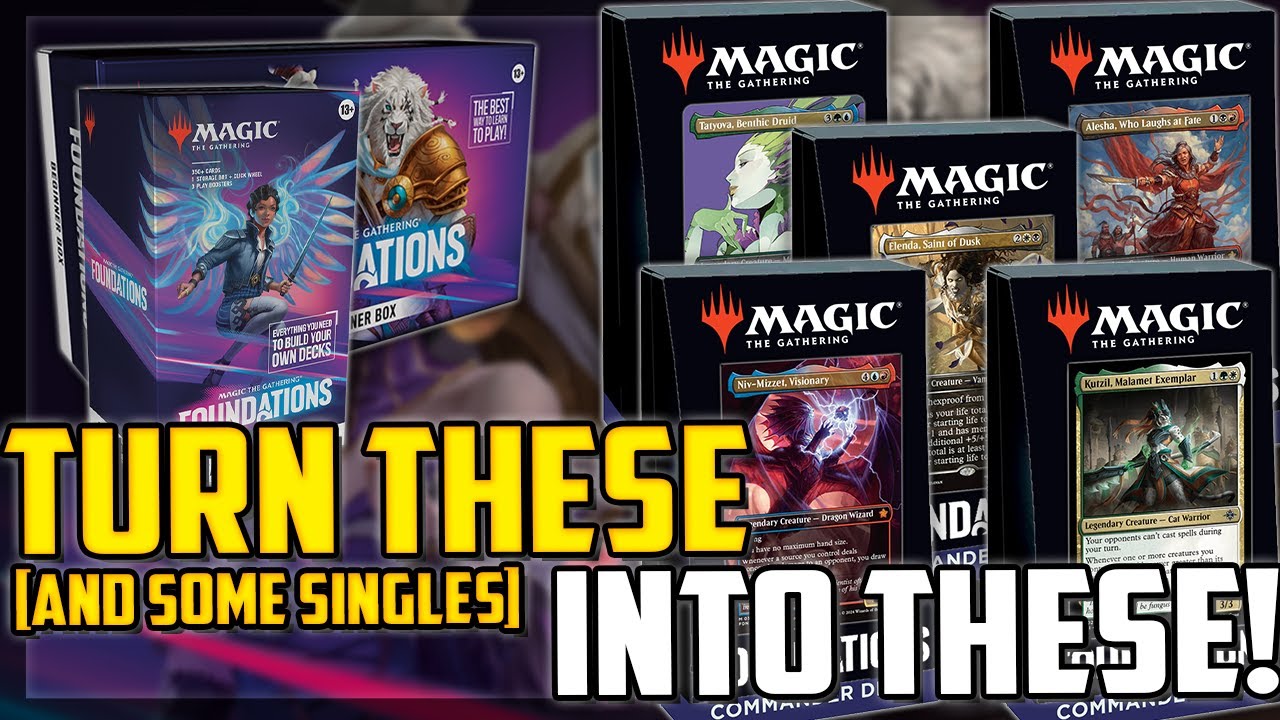 Building 5 Commander Decks from the Starter Collection Beginner Box ...